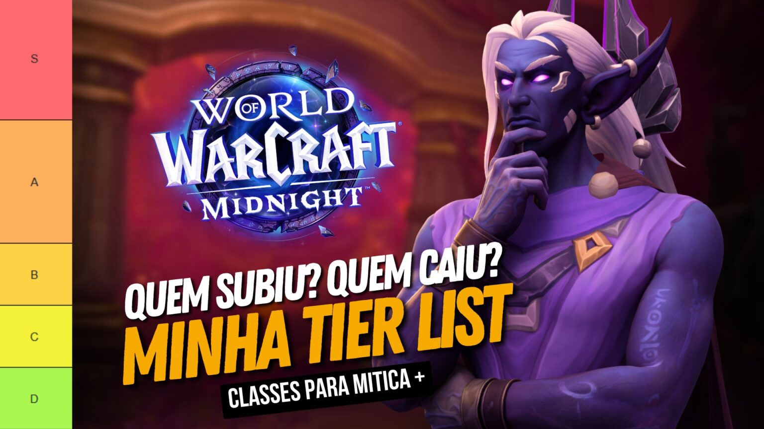 Tier List Mítica+ WoW Midnight: Melhores Classes Season 1